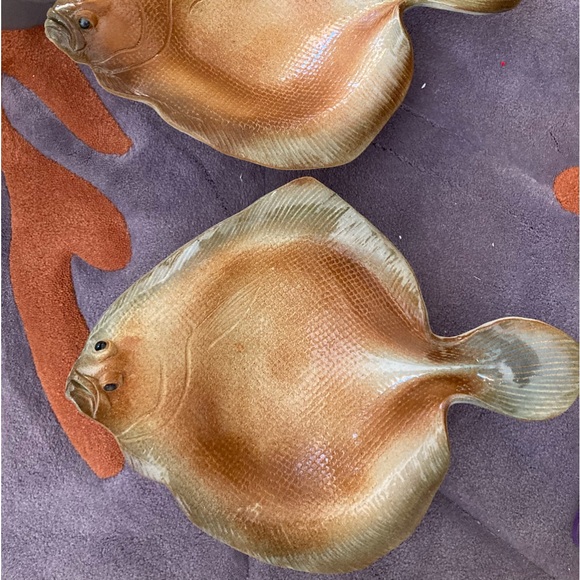 Nadeau pottery of Cape Cod | Dining | Two Vintage Fish Pottery Serving ...
